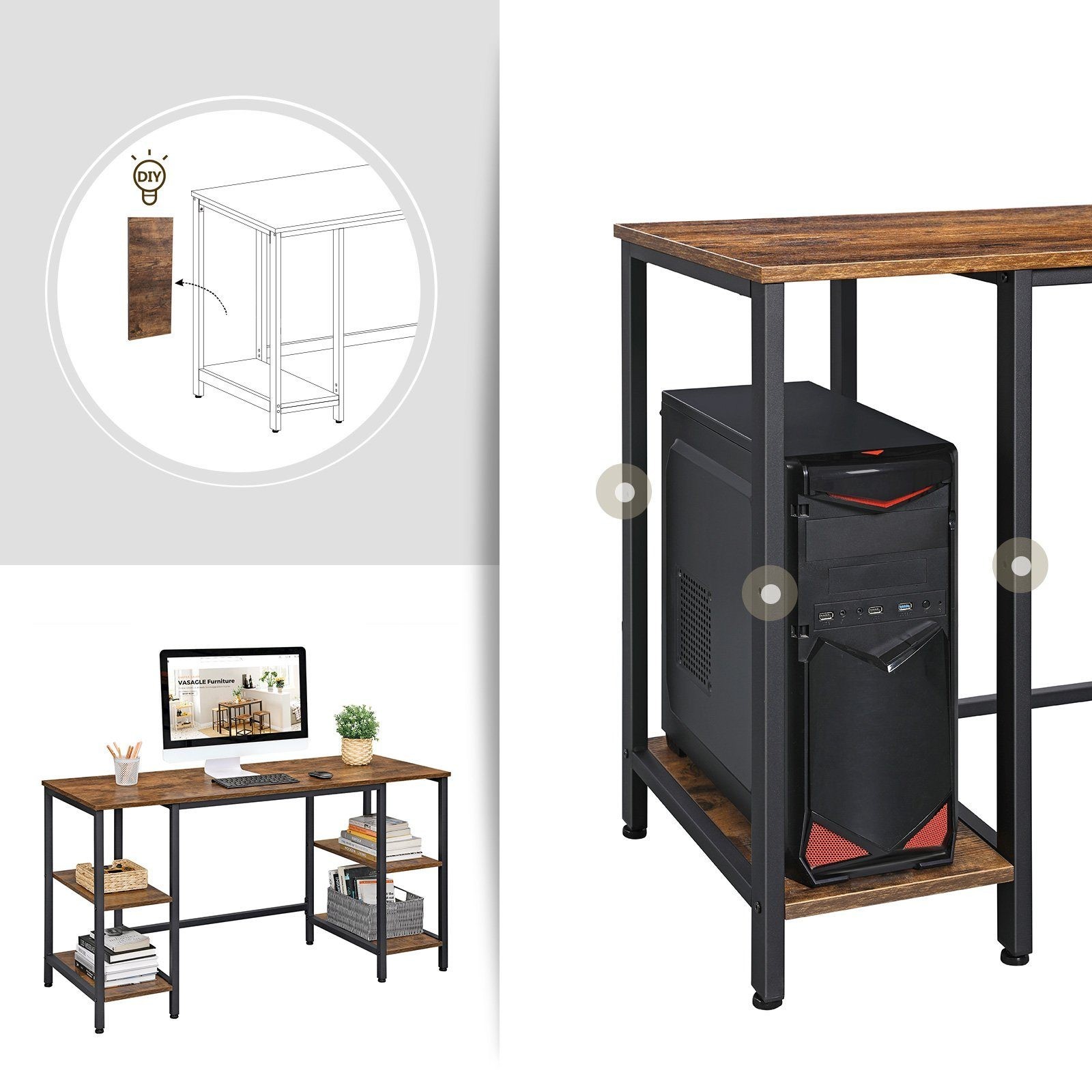 Birou Pentru Computer De Birou Industrial - Sofastil.ro