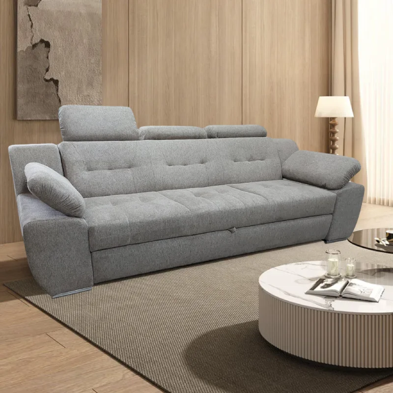 Canapea living, extensibila, 3 locuri, LORD, gri - Sofastil